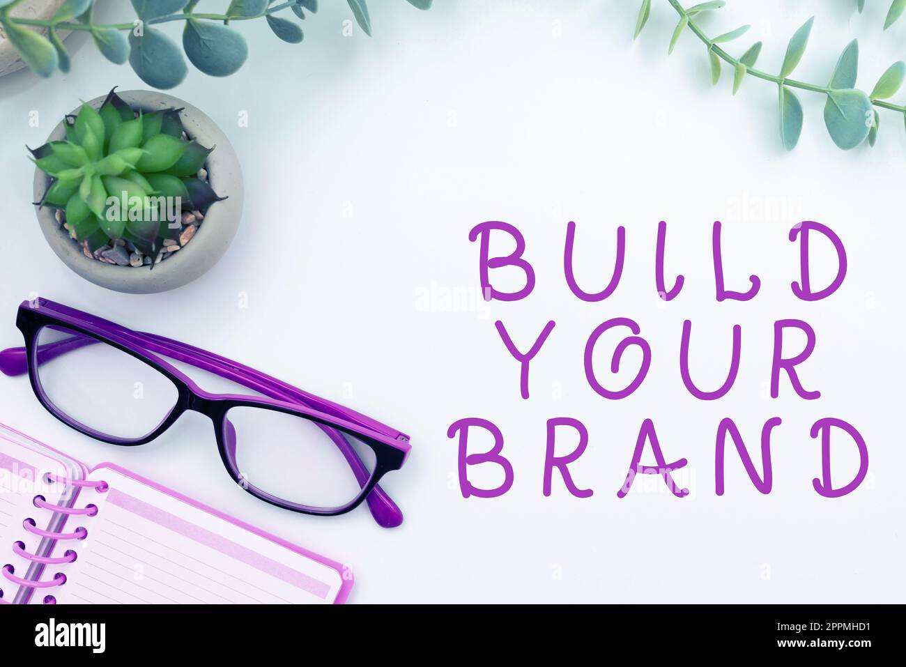 Conceptual caption Build Your Brand. Business showcase Make a ...