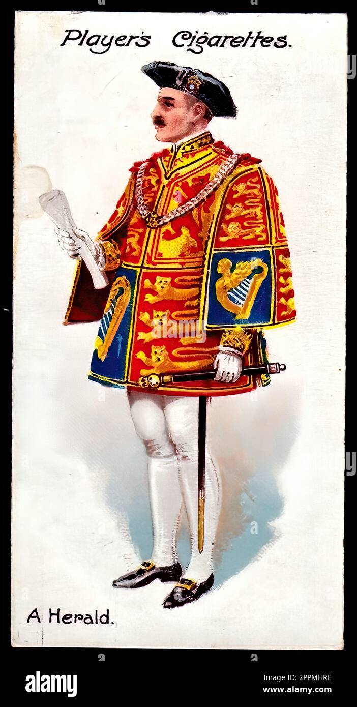A Herald - Vintage British Cigarette Card - Victorian Era Stock Photo ...