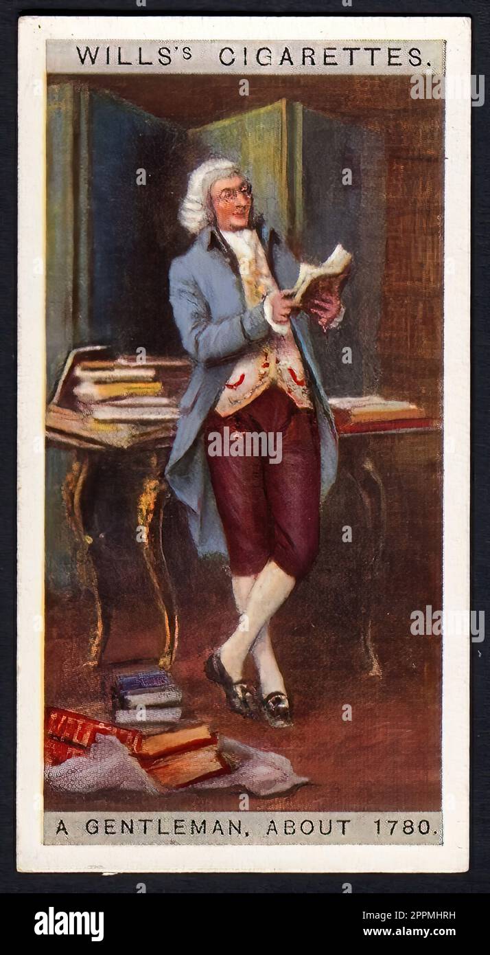 A Gentleman, About 1780 - Vintage British Cigarette Card - Victorian ...