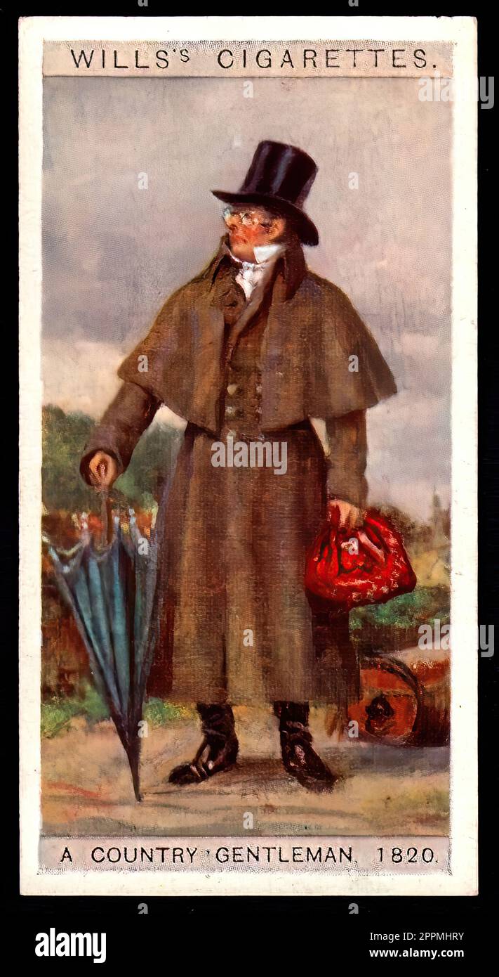 A Country Gentleman, 1820 - Vintage British Cigarette Card - Victorian ...
