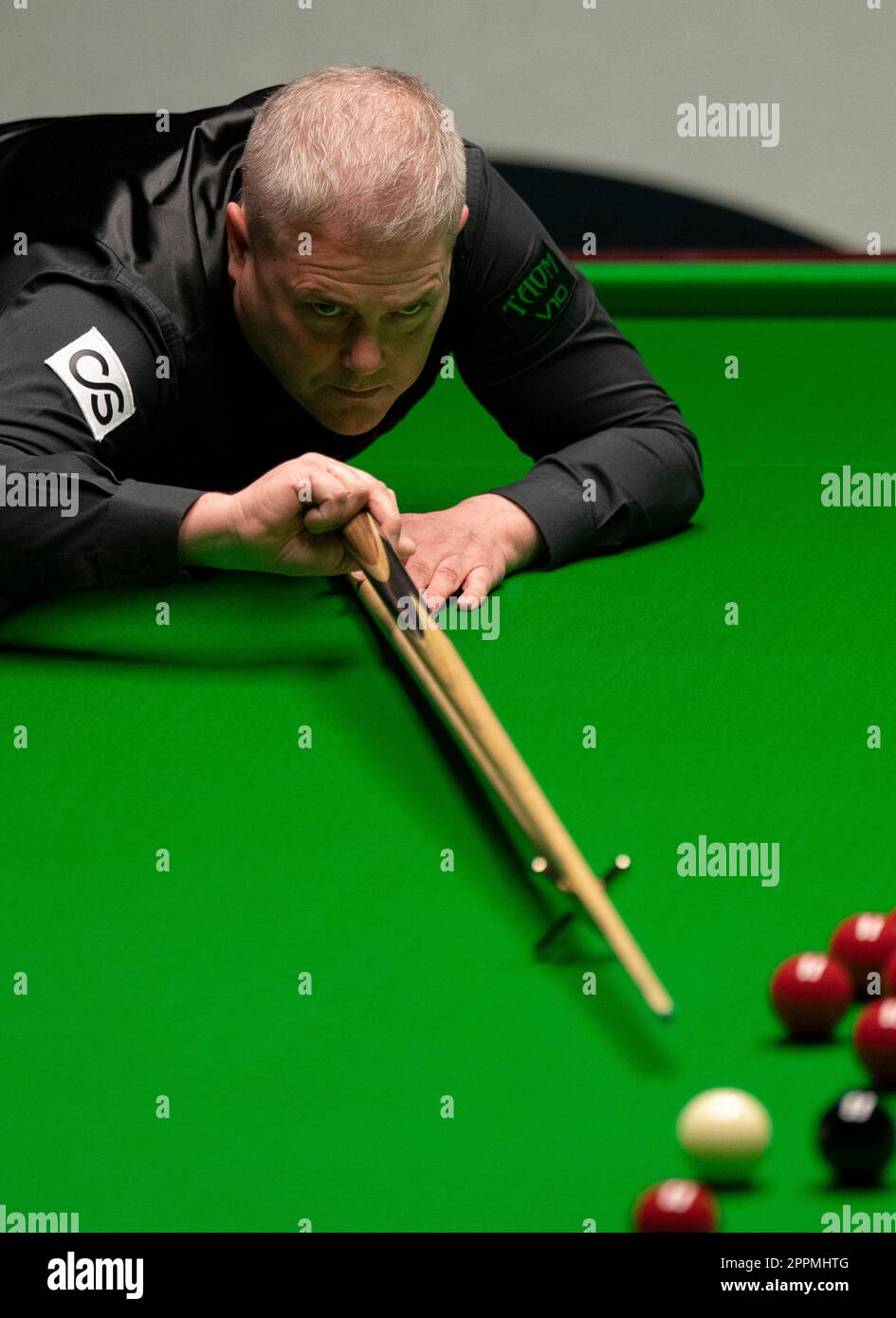 Robert Milkins during his match against Si Jiahui on day ten of the ...