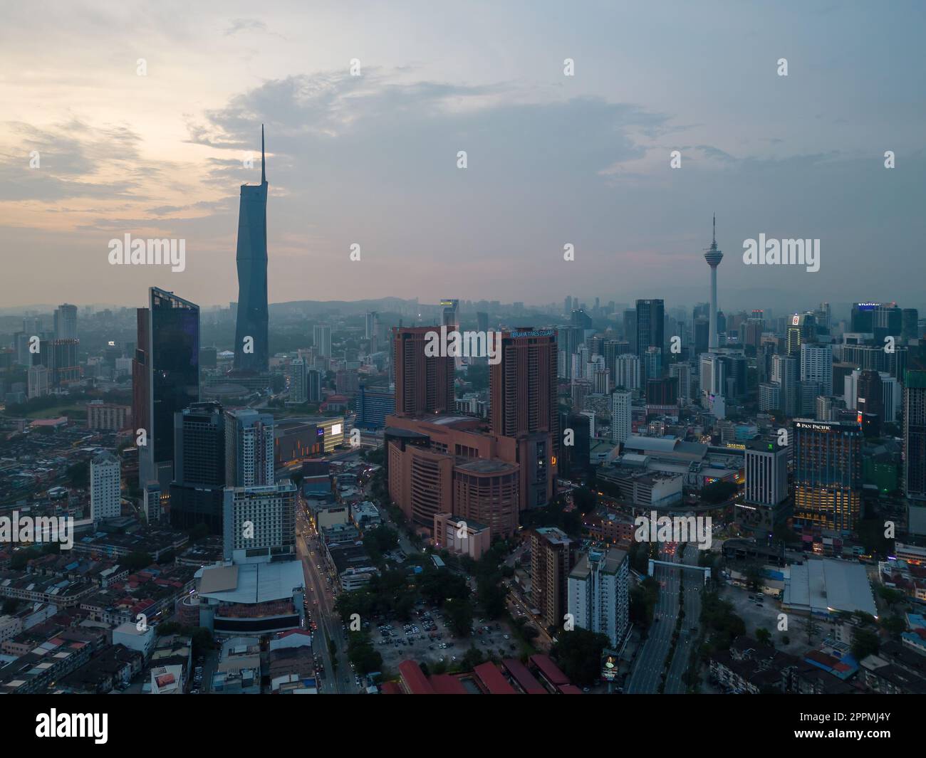 Aerial view KL city skyscraper Stock Photo - Alamy