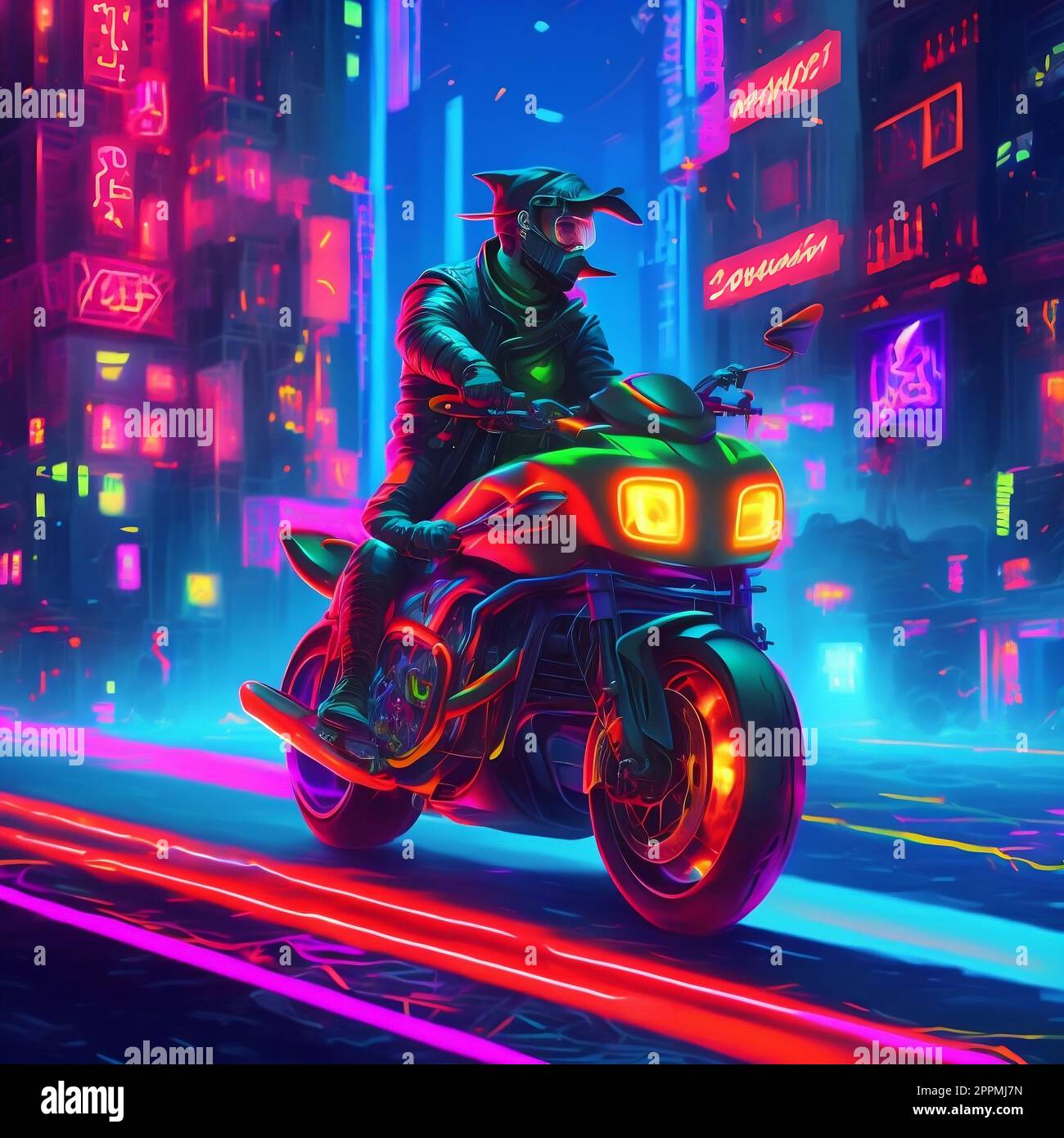 Neon bike hi-res stock photography and images - Alamy