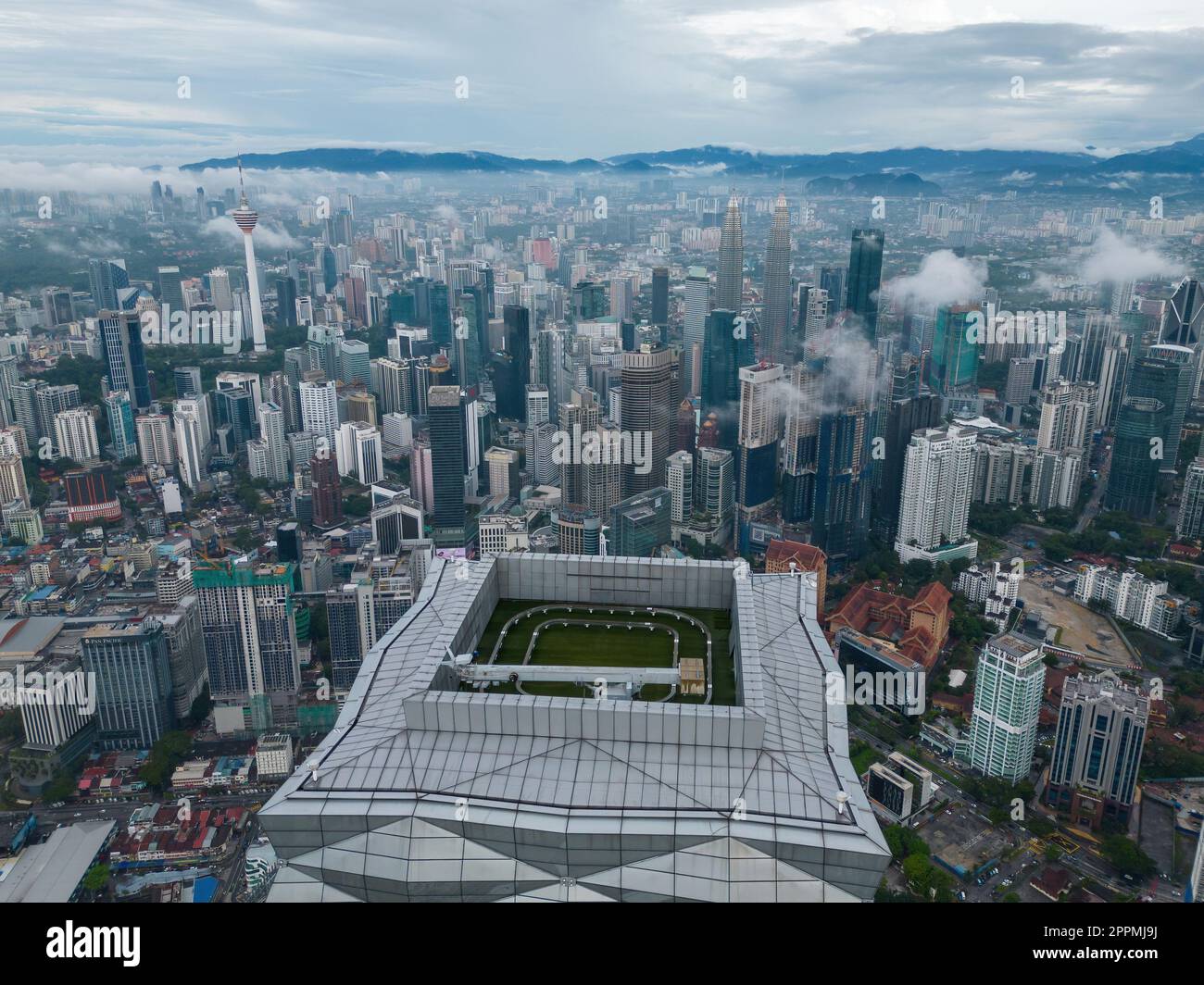 Aerial view TRX 106 top building Stock Photo - Alamy