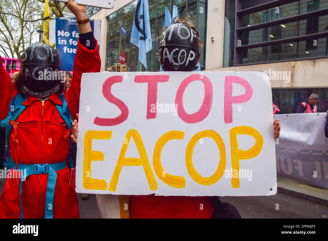 London, England, UK. 24th Apr, 2023. Stop EACOP (East African Crude Oil ...