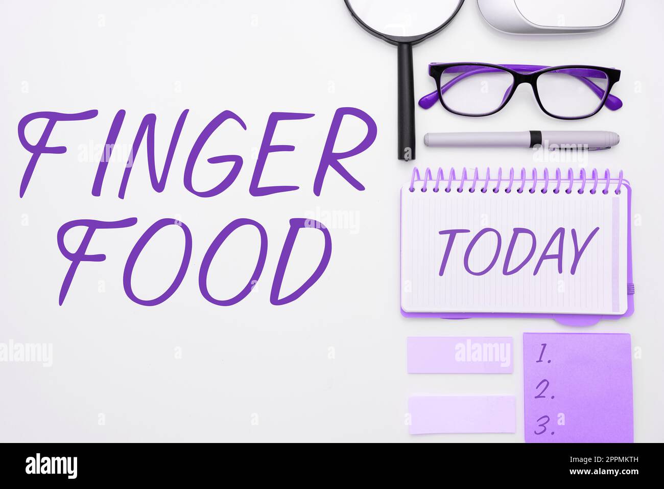 Conceptual display Finger Food. Business showcase products and ...