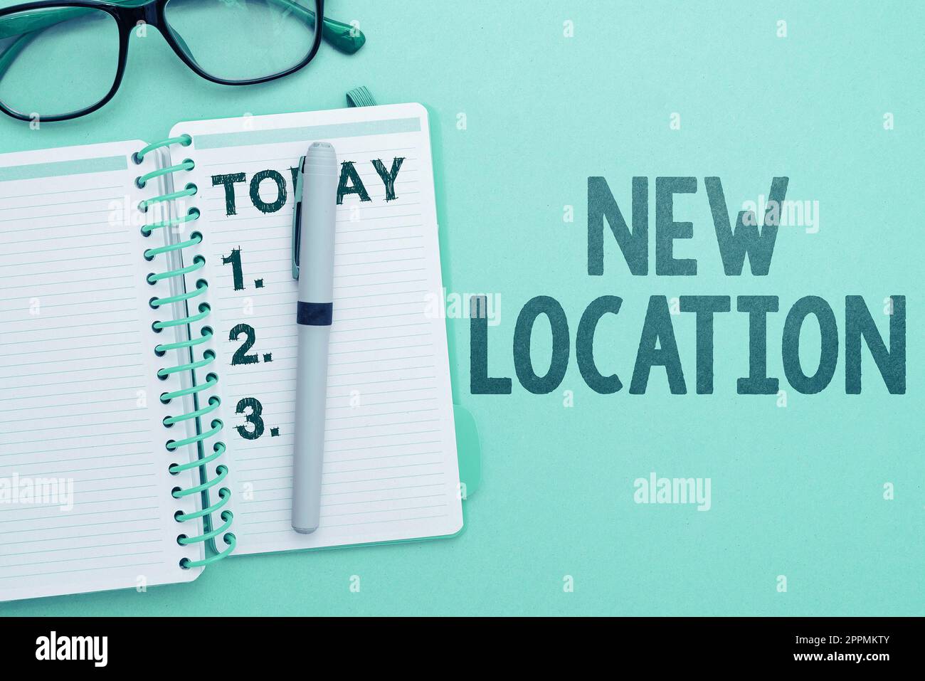 Conceptual caption New Location. Business showcase Get located on a new ...