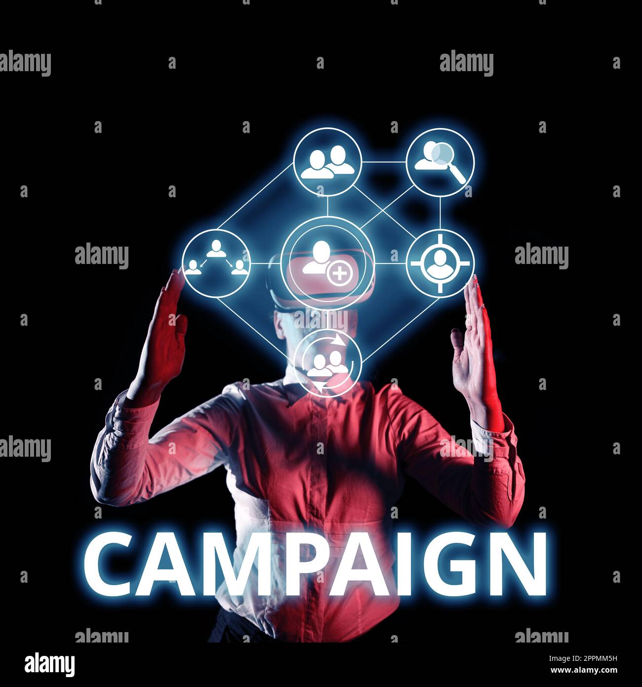 Hand writing sign Campaign. Business showcase organized course of ...