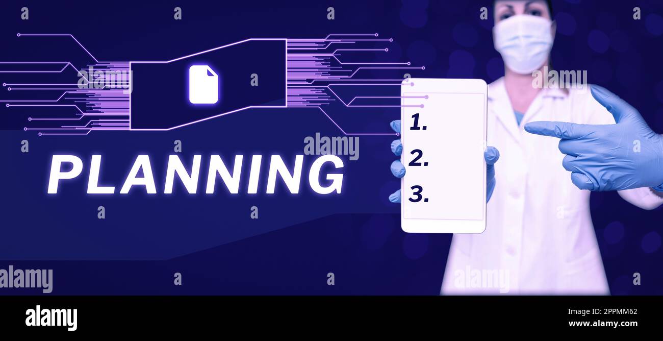 Text showing inspiration Planning. Business concept process of thinking ...