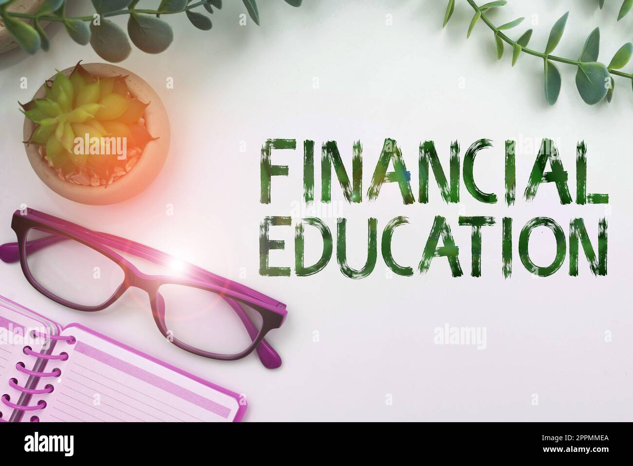 Text caption presenting Financial Education. Business concept ...