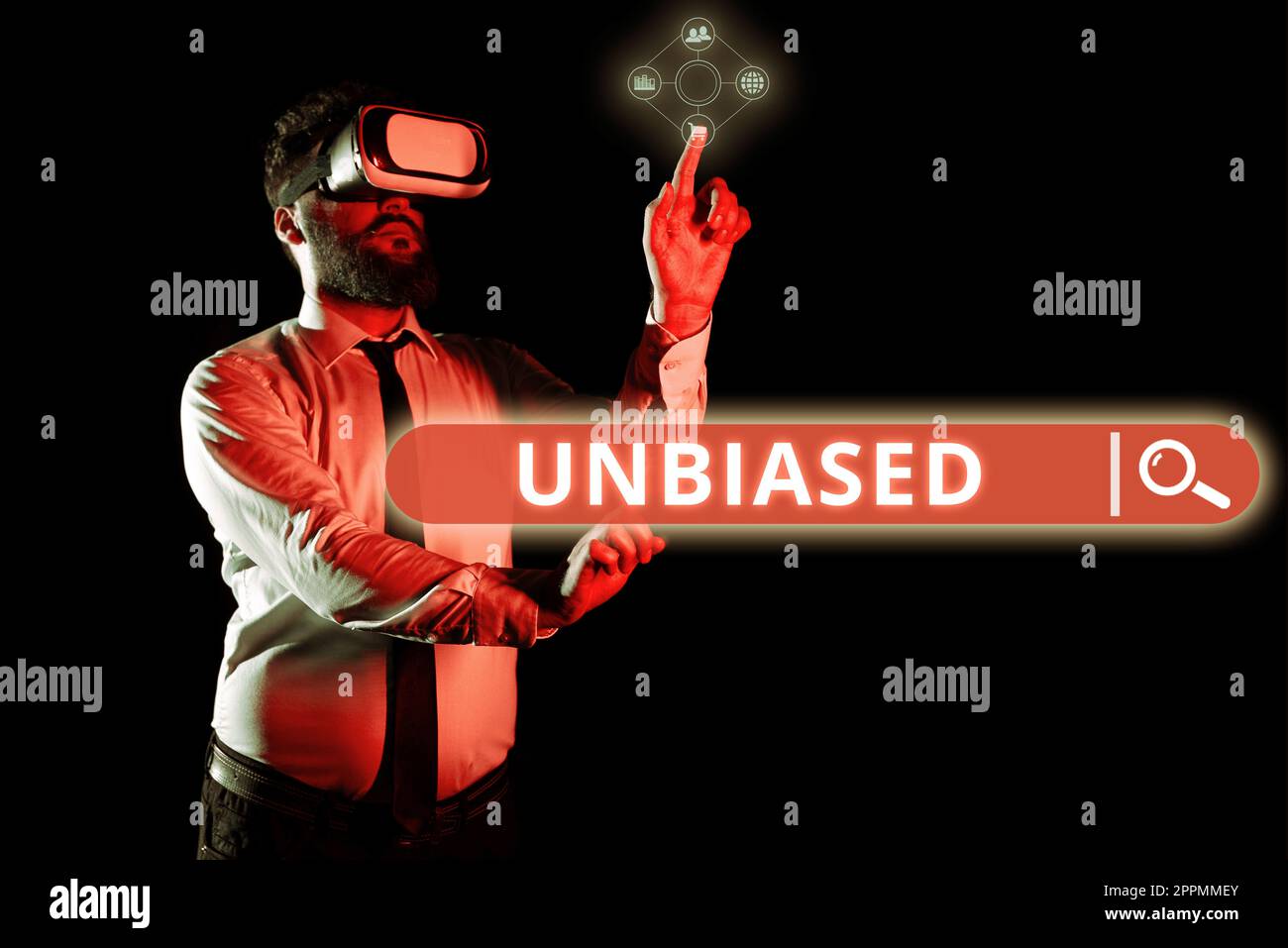 Conceptual caption Unbiased. Business overview showing no prejudice for ...