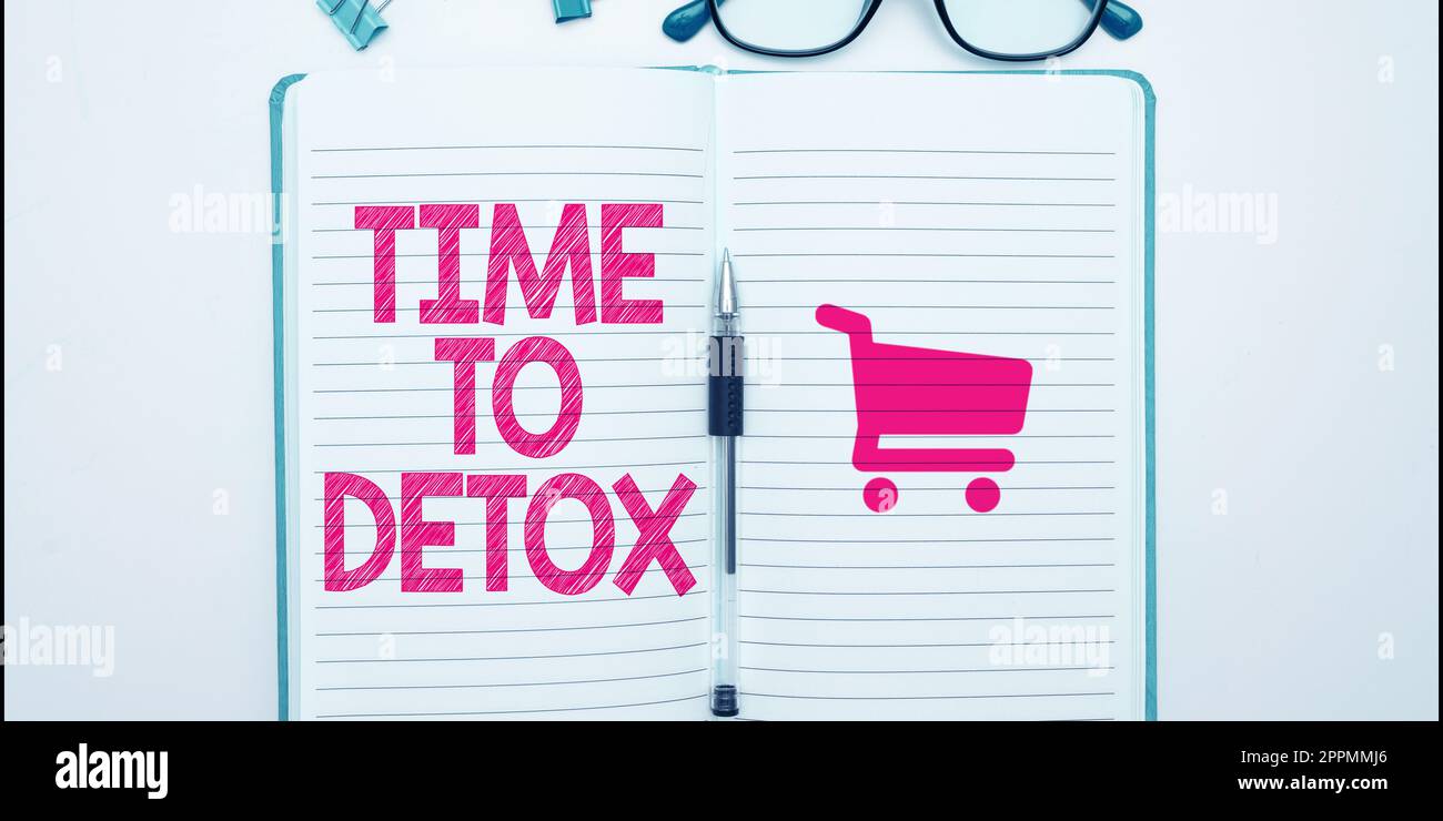 Conceptual display Time To Detox. Business overview Moment for Diet ...