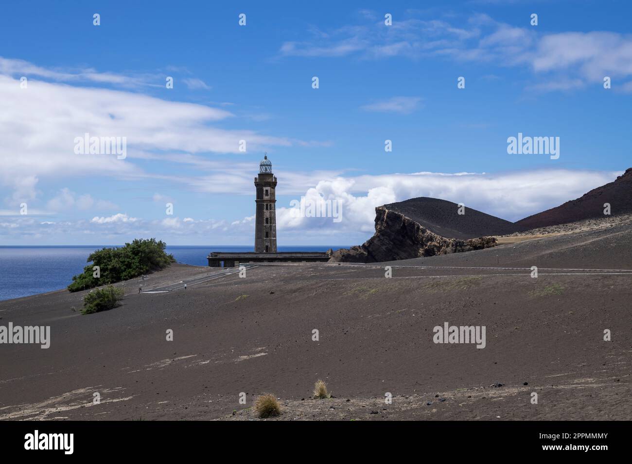 Destroyed lighthouse at Capelinhos volcano Stock Photo - Alamy
