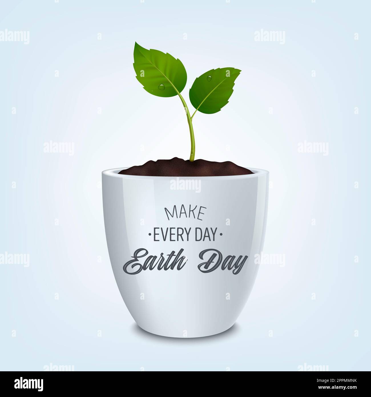 Make every day Earth Day - background with quote. Ecology concept ...