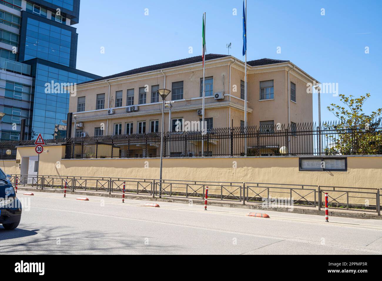 Italian embassy building in Tirana, Albania Stock Photo - Alamy