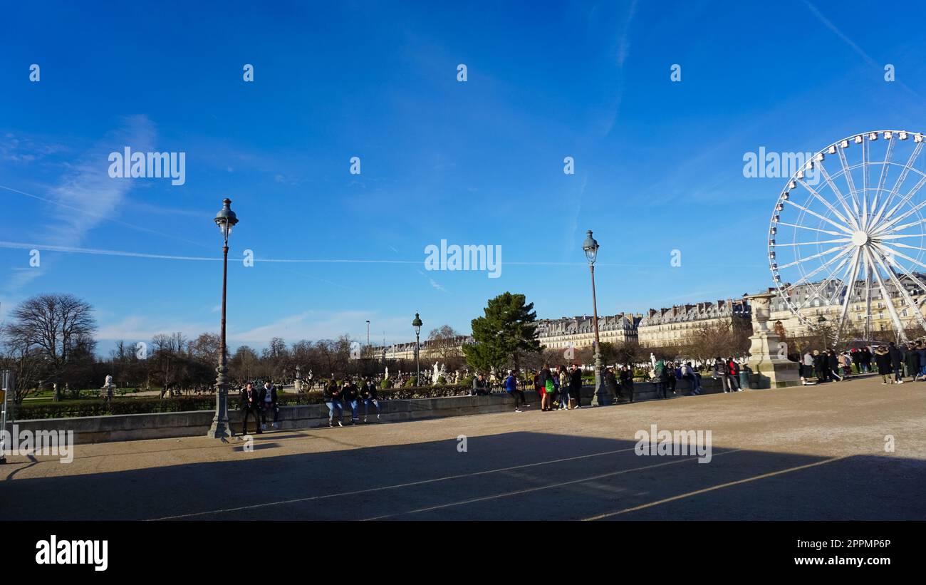 Ferris wheel Roue de Paris on the Place de la Concorde from Tuileries ...