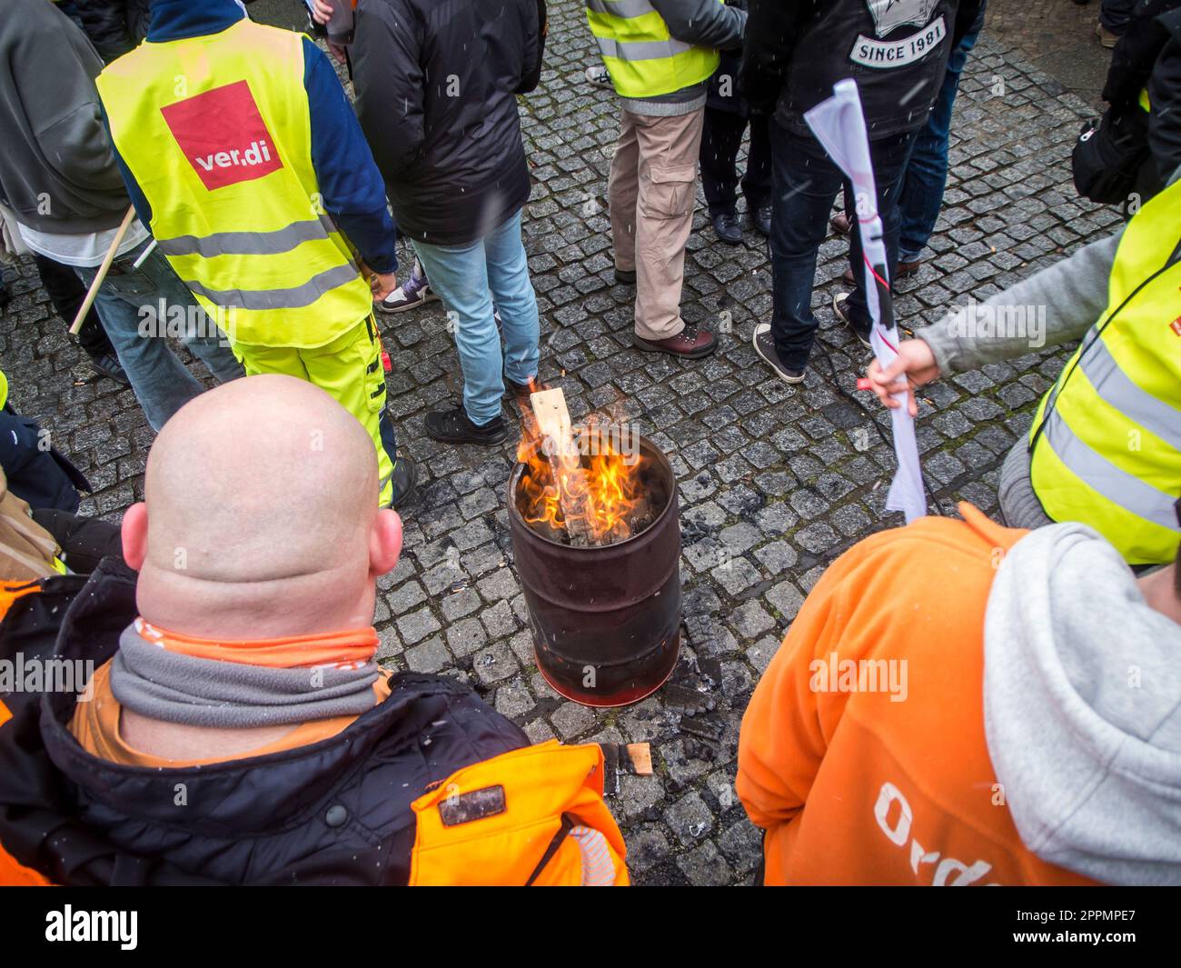 Public service warning strike organized by the VERDI trade union at the ...