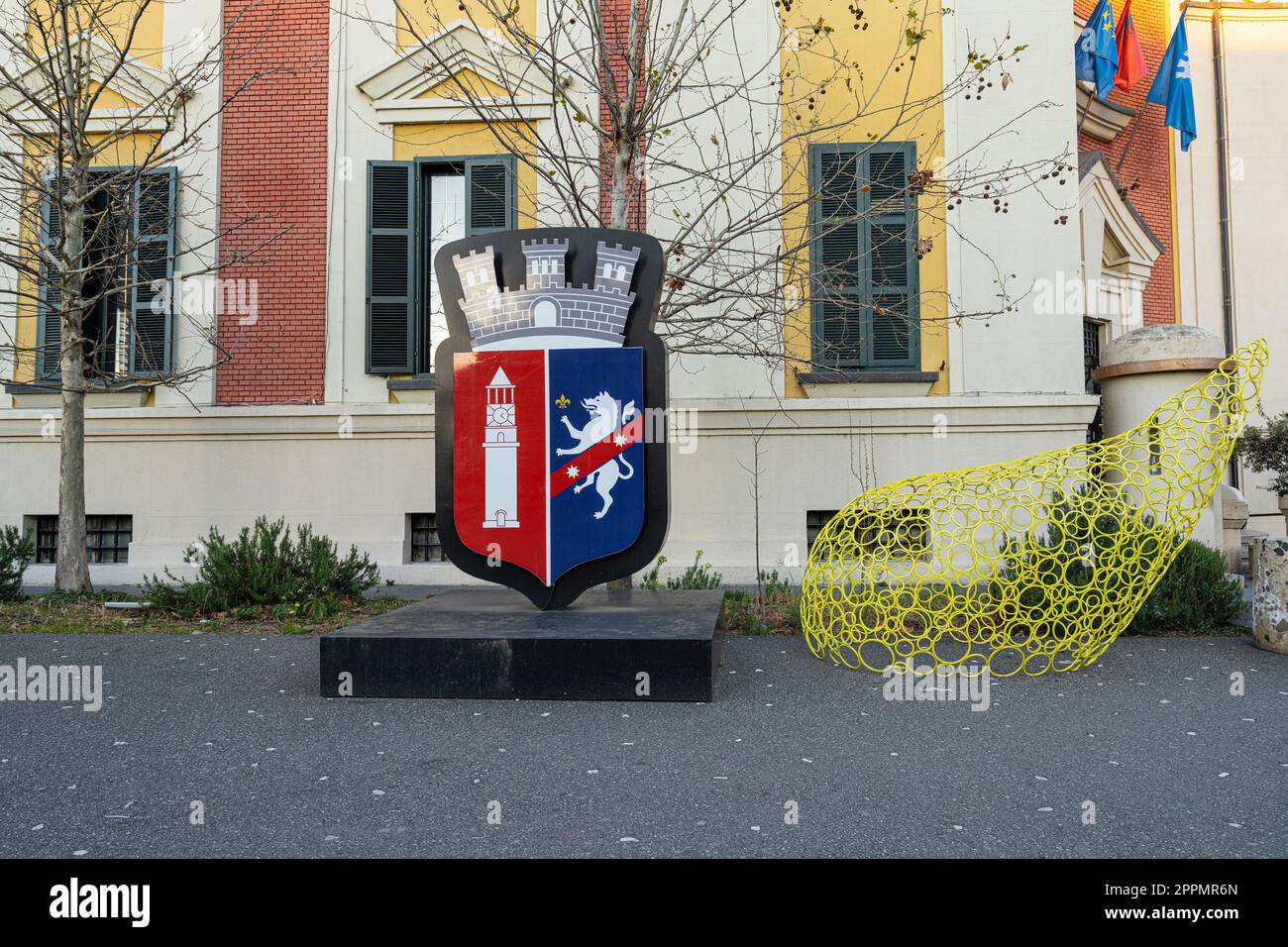 The coat of Arms of Tirana, Albania Stock Photo - Alamy