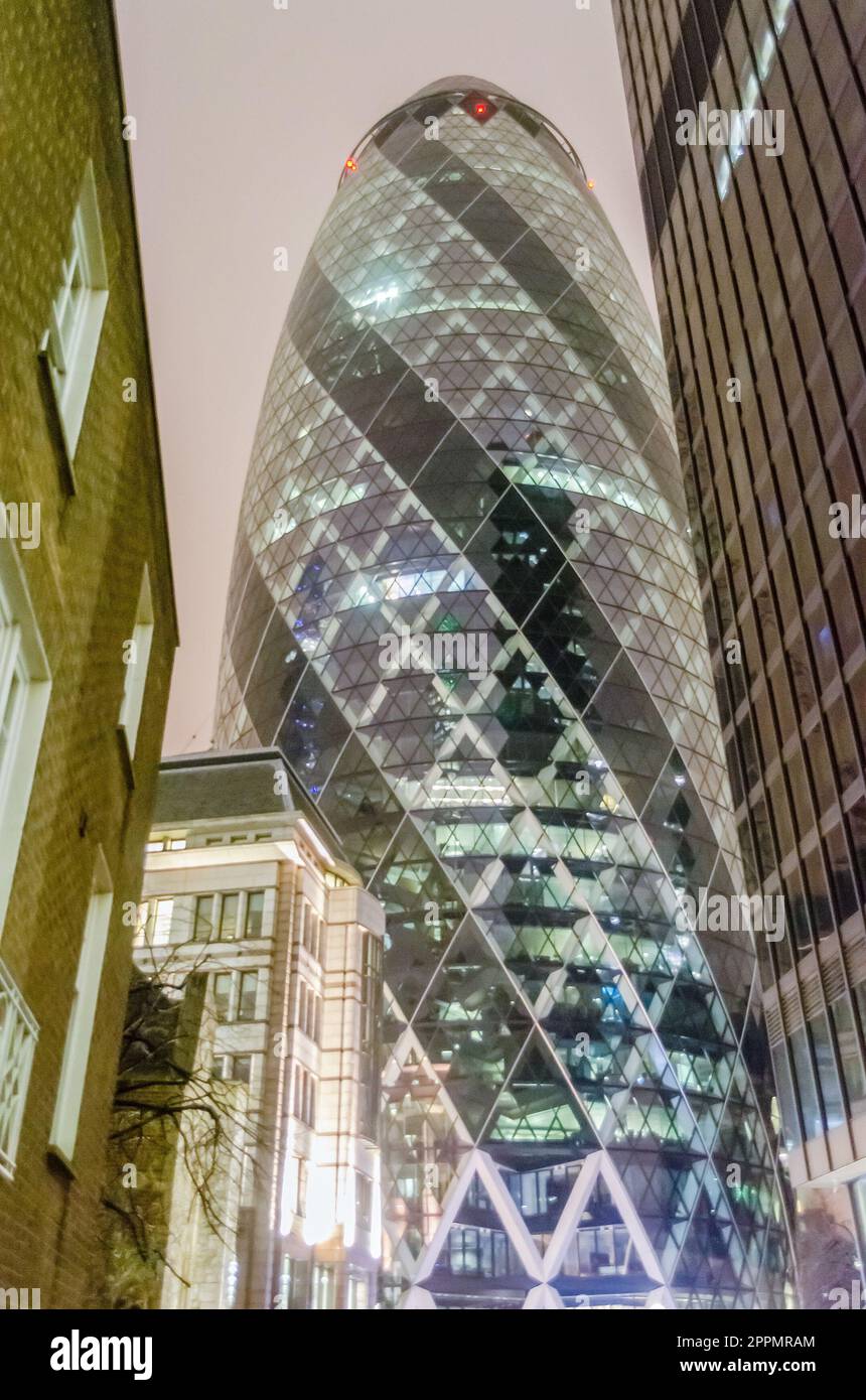 30 St Mary Axe aka Gherkin Building, London, UK Stock Photo - Alamy