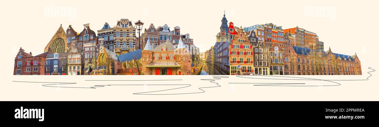 collage of Amsterdam photos Netherlands Holland Stock Photo - Alamy