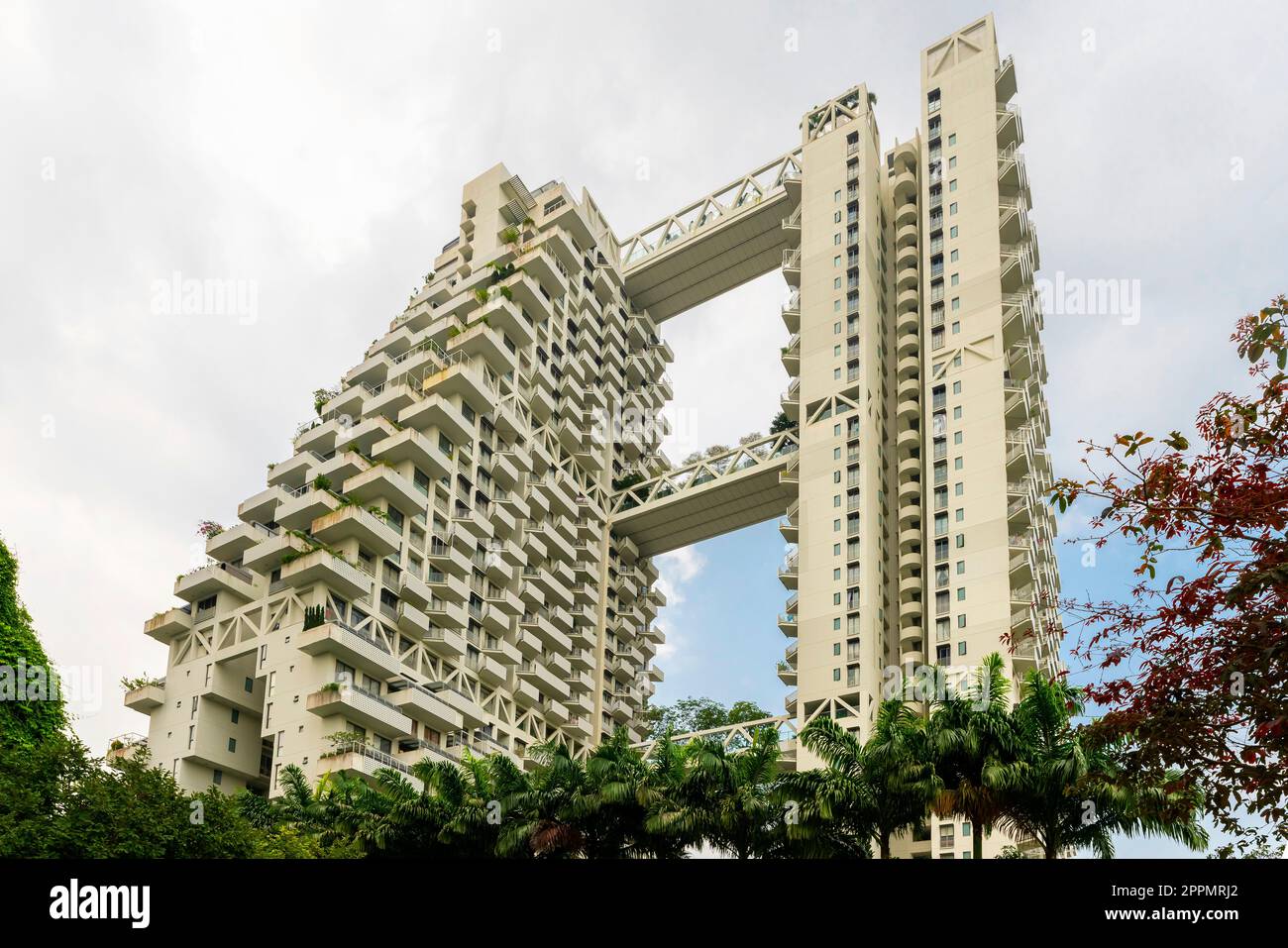 Sky Habitat residential complex, located in Bishan, Singapore. These ...