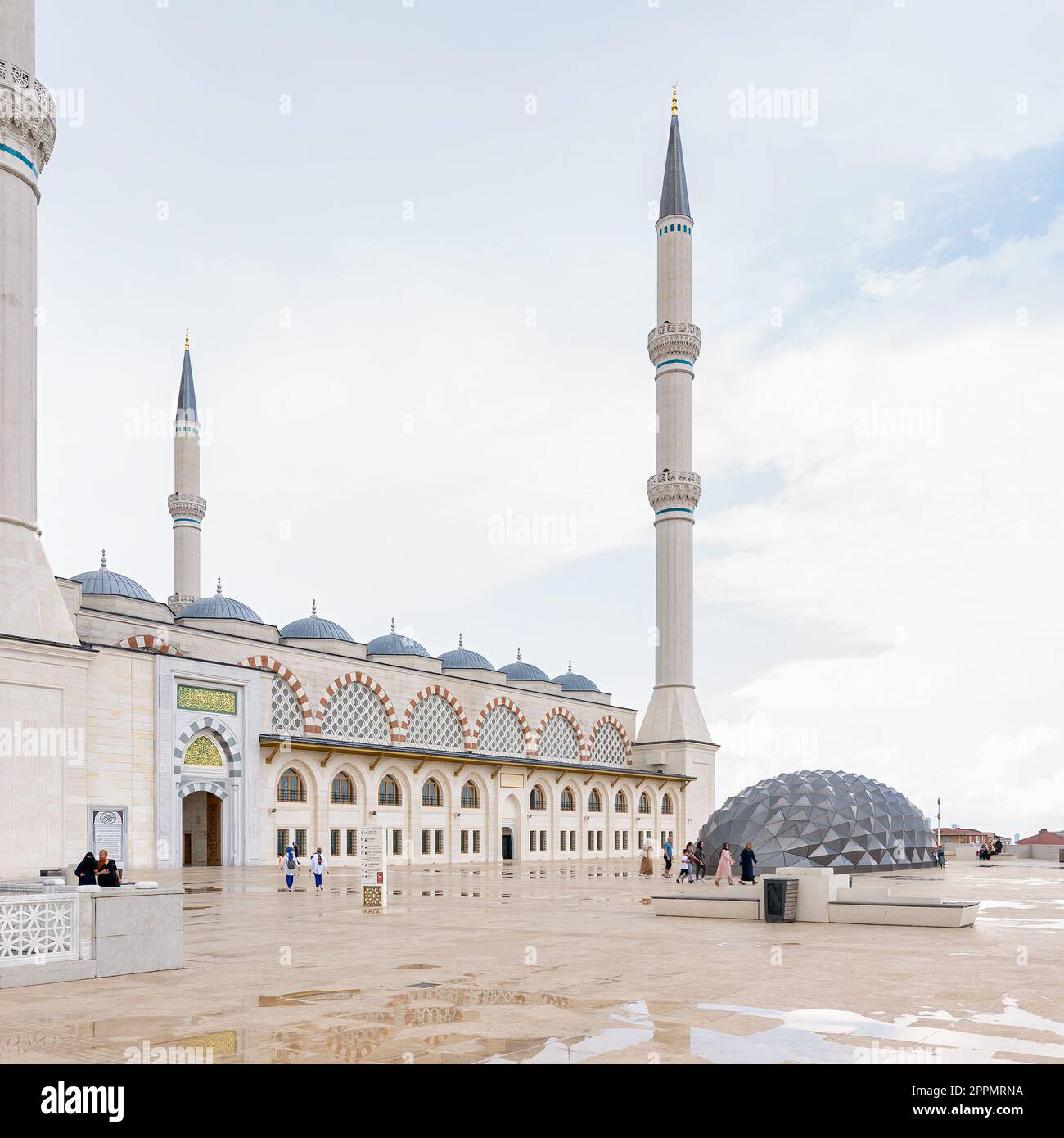 Grand Camlica Mosque, a modern complex for Islamic worship, located in ...