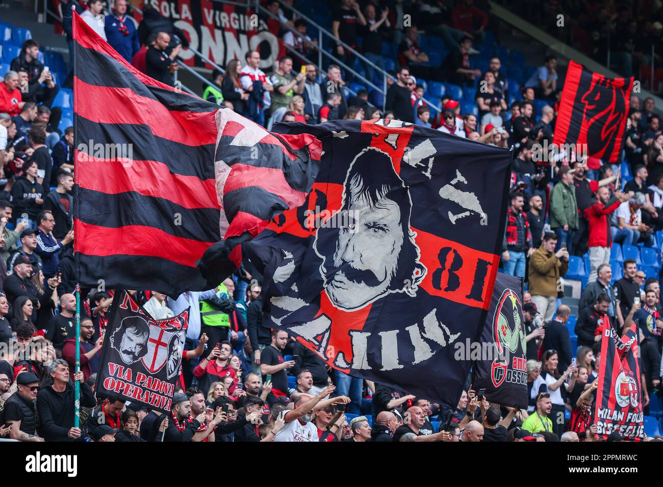 AC Milan supporters during Serie A 2022/23 football match between AC ...