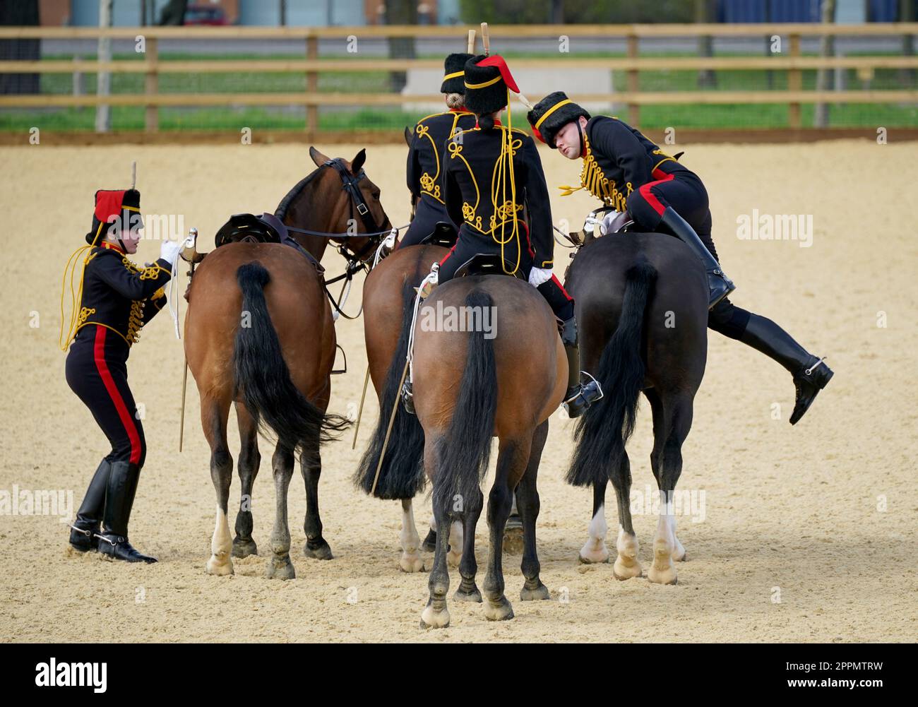 Members of the King's Troop, Royal Horse Artillery, during an Advanced ...