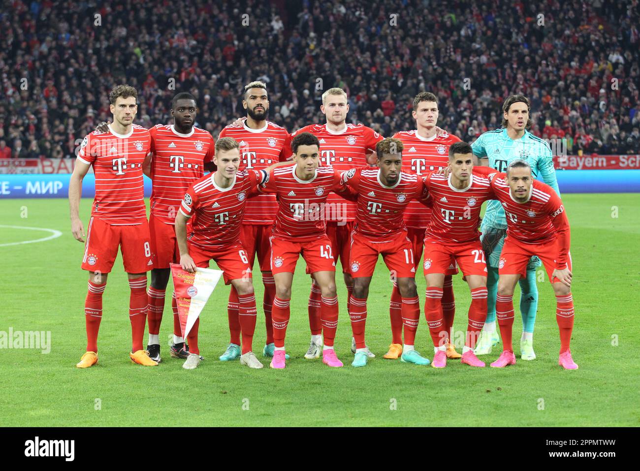MUNICH, GERMANY - APRIL 19: Line up of Fc Bayern, 1 Yann SOMMER, Keeper ...