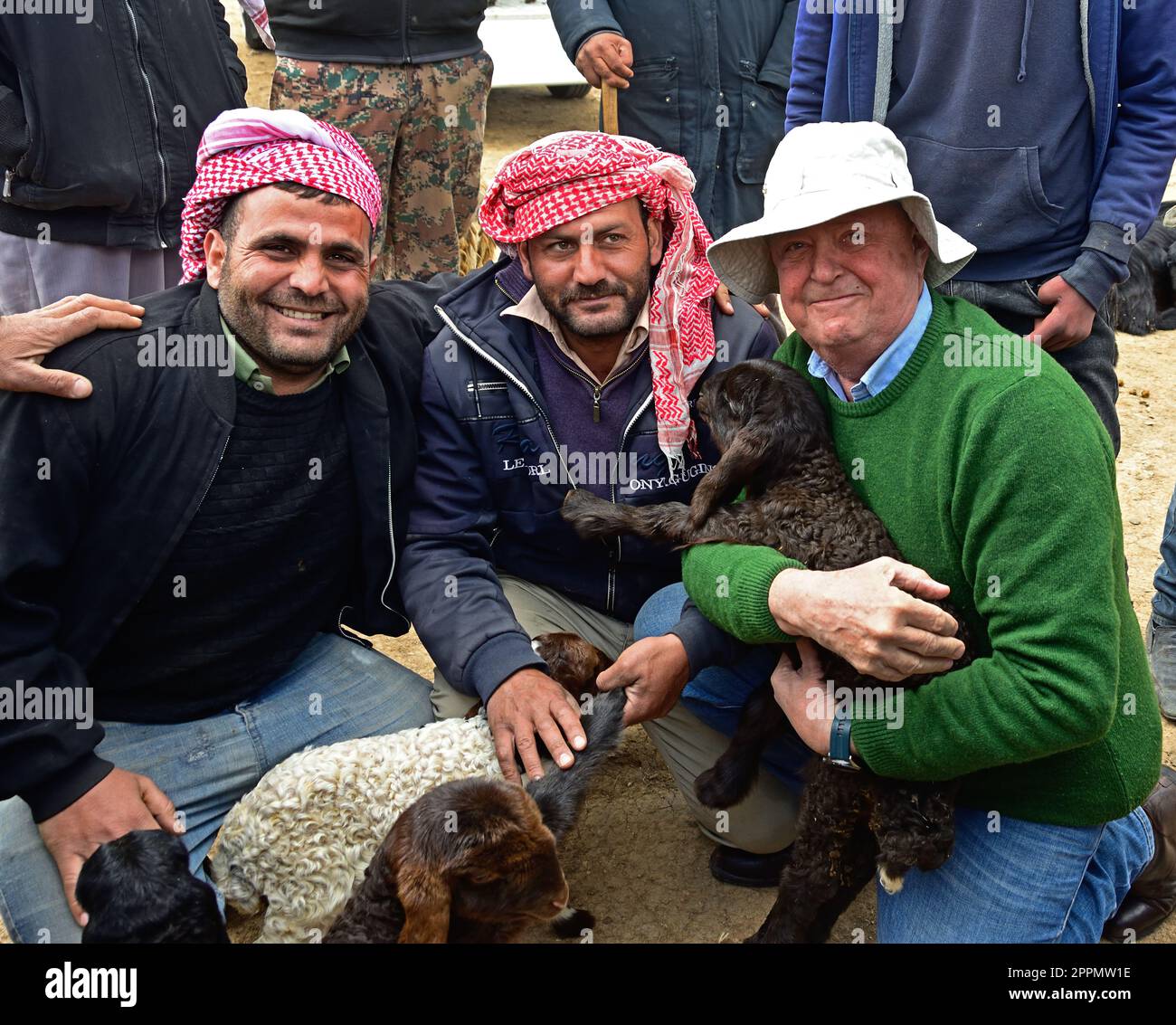 Bedouin Shepherds, Sheep and Goat Market, between, Amman and Jerash ...