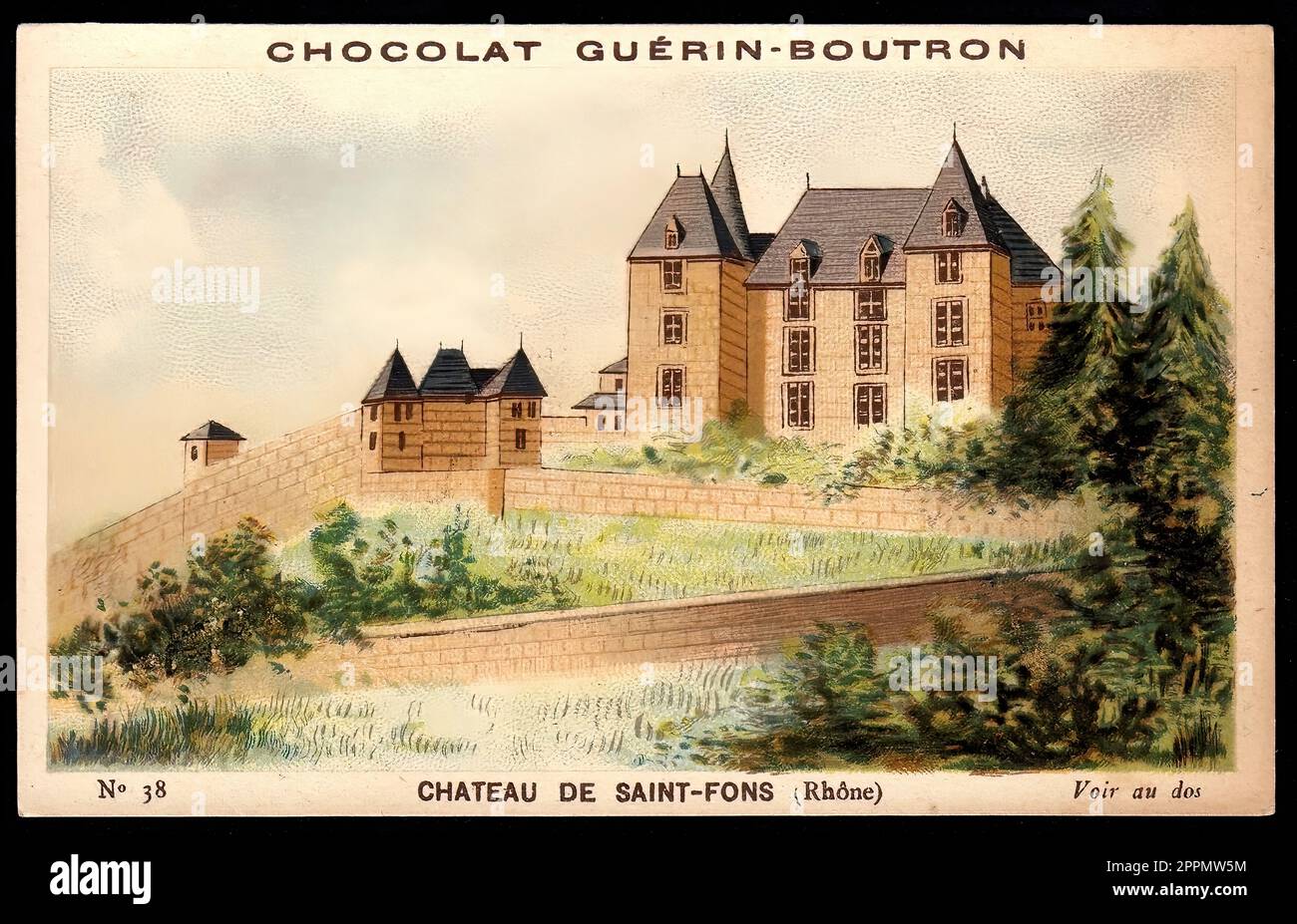 Chateau de Saint-Fons - Vintage French Tradecard - Belle Epoque Era ...