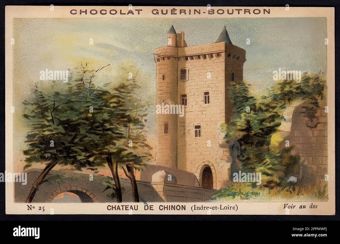 Chateau De Chinon - Vintage French Tradecard - Belle Epoque Era Stock ...