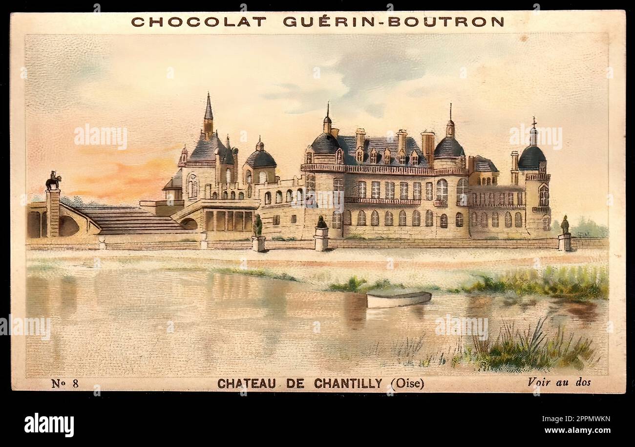 Chateau De Chantilly - Vintage French Tradecard - Belle Epoque Era ...