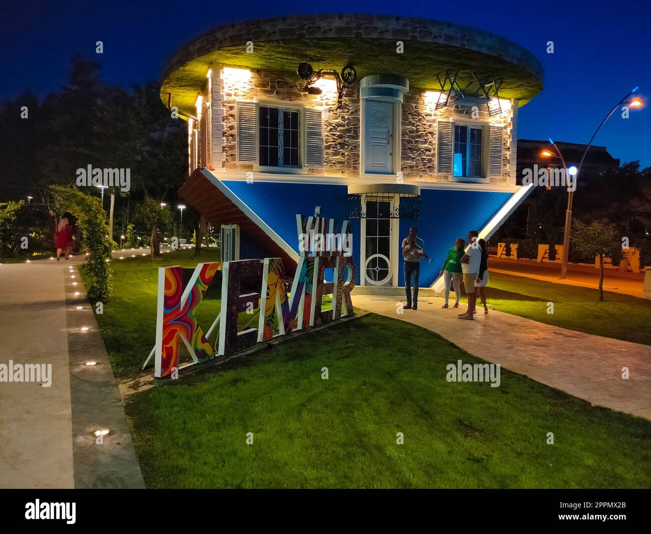Administrative modern building in Kemer. Turkey Stock Photo - Alamy