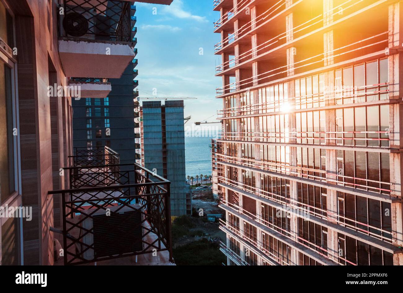 Residential building in Batumi city. Batumi. Georgia Stock Photo - Alamy