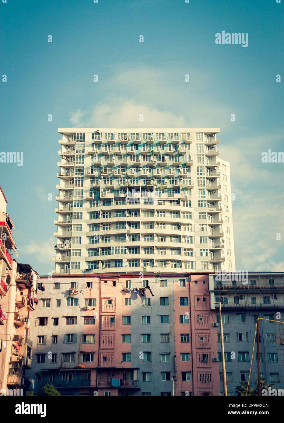 Residential old and new building in Batumi city. Batumi. Georgia Stock ...