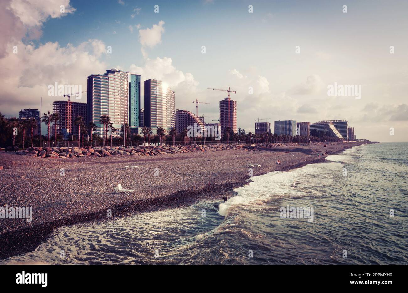 Residential building in Batumi city. Batumi. Georgia Stock Photo - Alamy