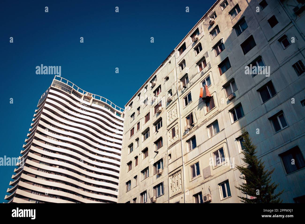 Residential old and new building in Batumi city. Batumi. Georgia Stock ...