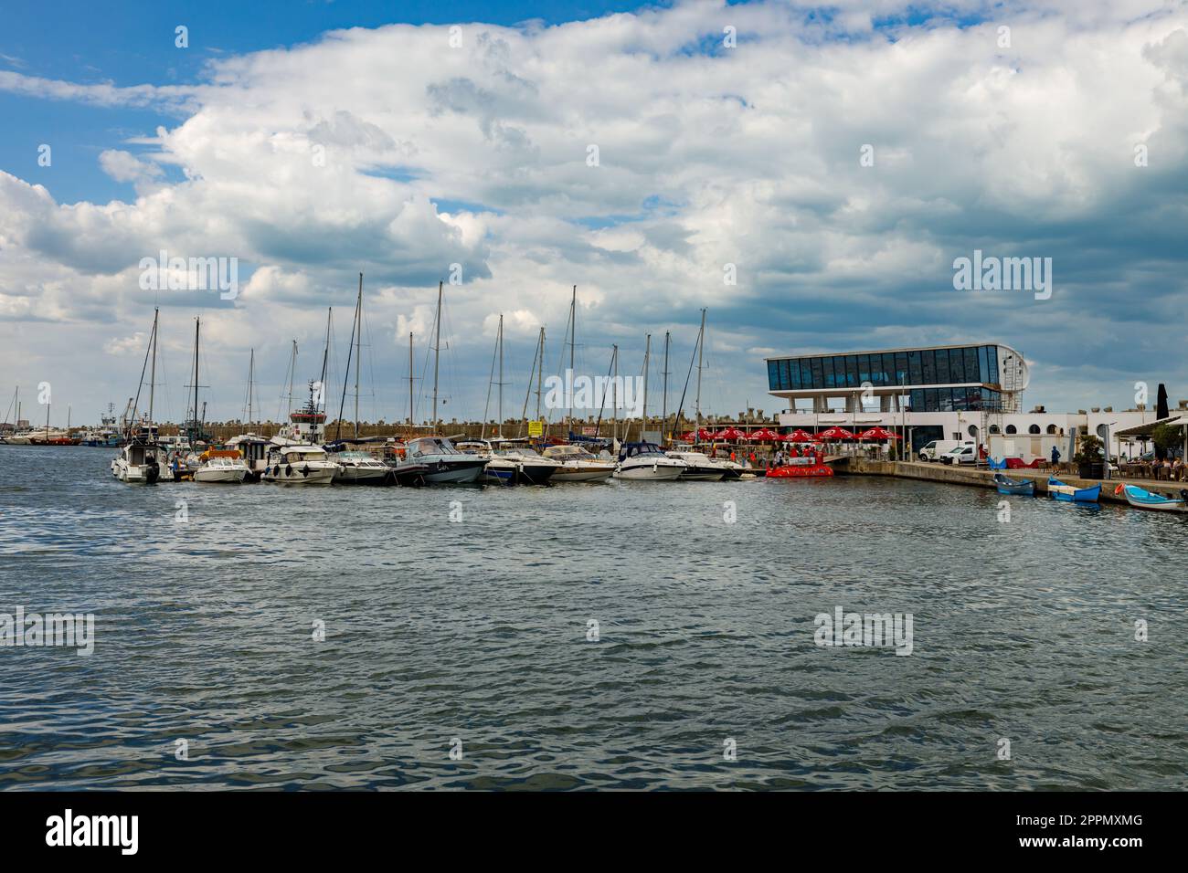 The harbor of Constanta at the Black Sea in Romania Stock Photo - Alamy