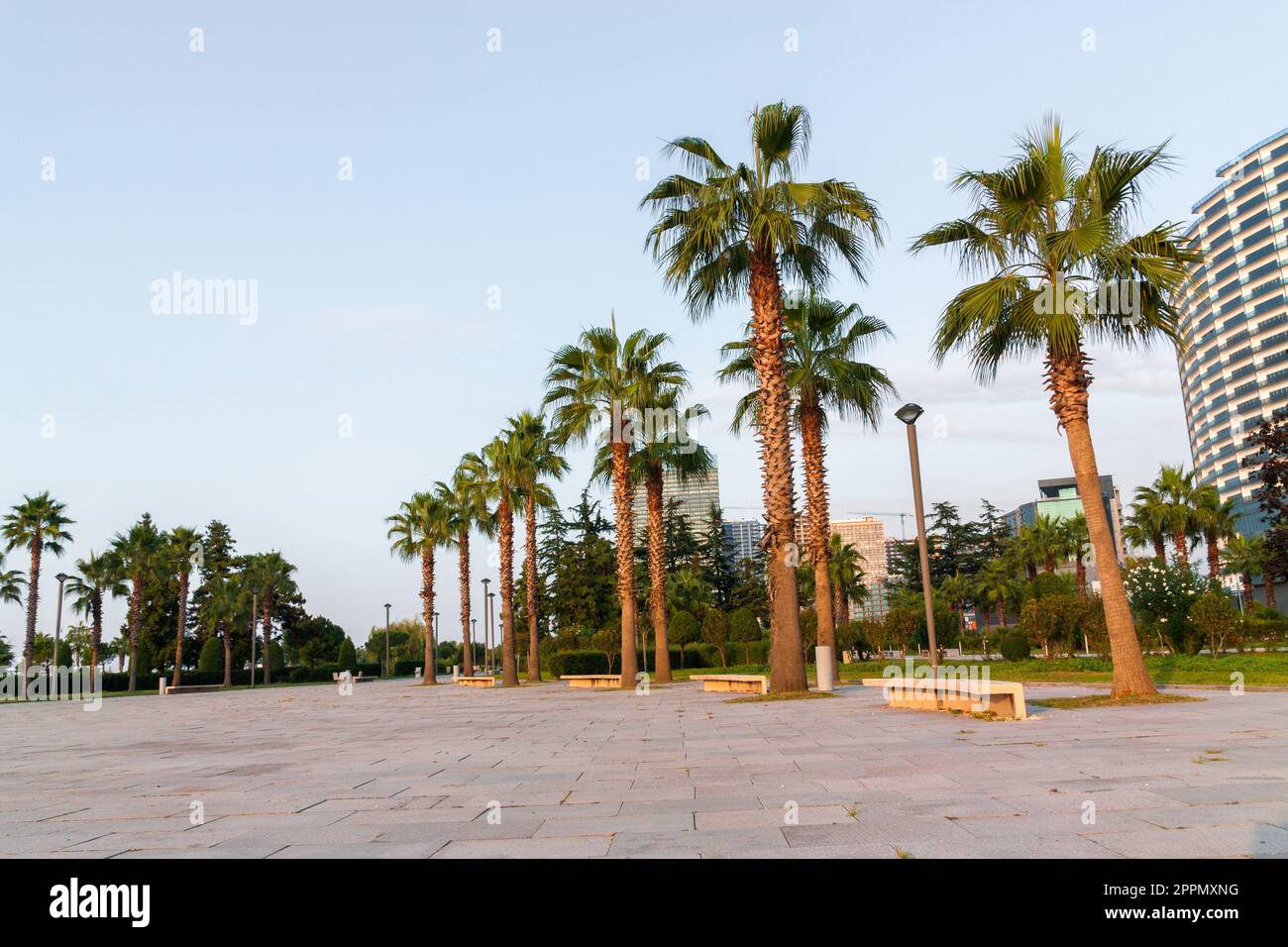 Modern park in Batumi city. Batumi . Georgia Stock Photo - Alamy