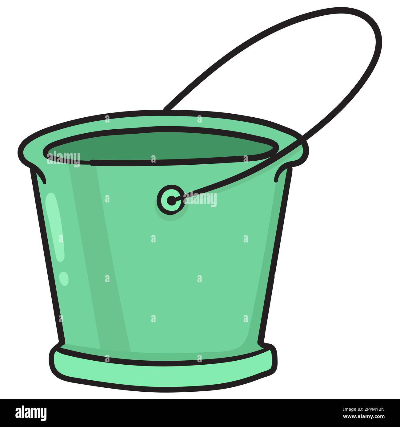 empty green water buckets doodle kawaii. doodle icon image Stock Vector ...