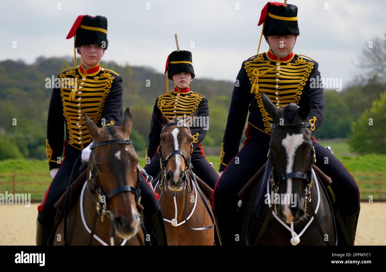 Members of the King's Troop, Royal Horse Artillery, during an Advanced ...