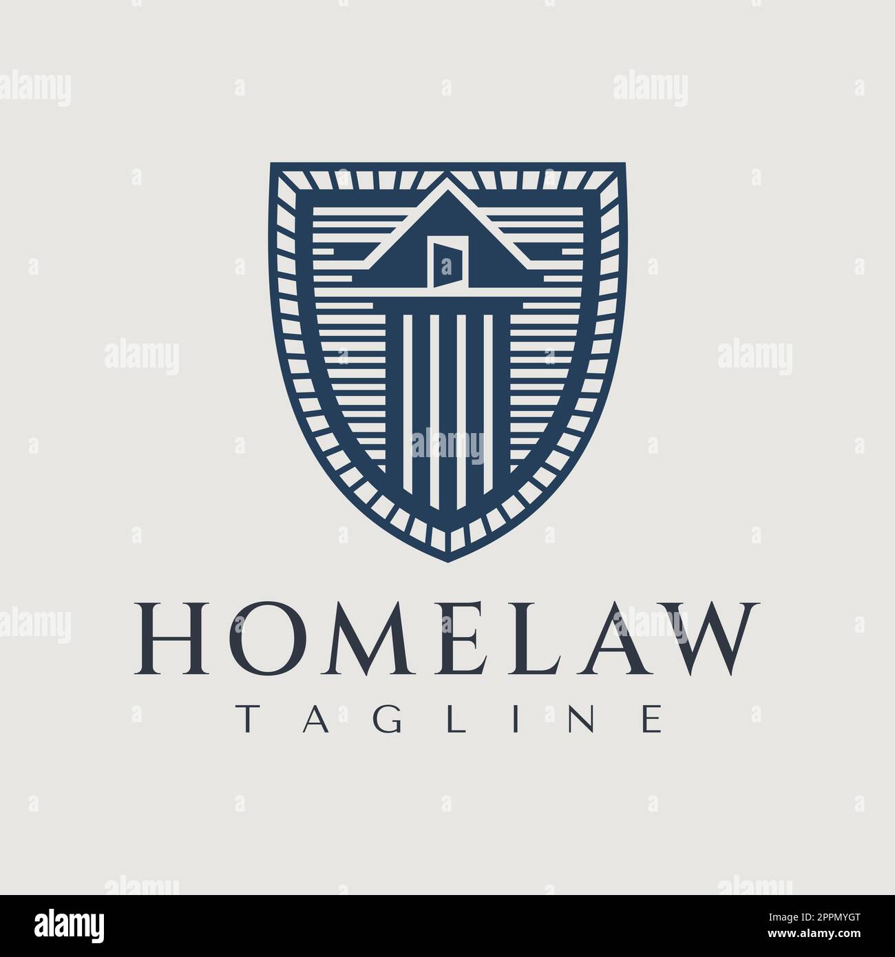 Elegant home law pillar logo design template. Vintage house legal shield logo Stock Vector Image ...