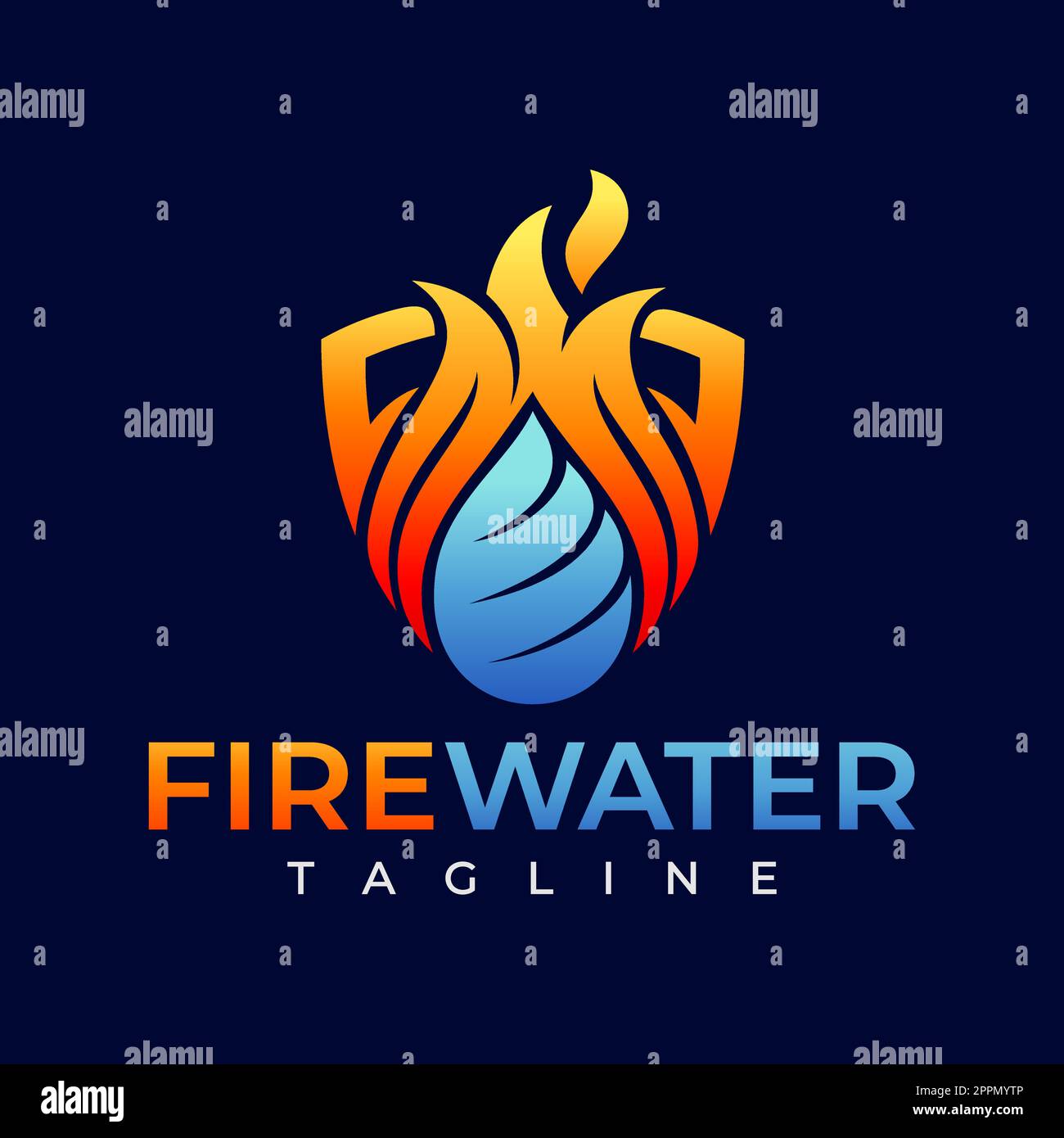 Fire Water Logo Fire Logo Design Vector Art PNG, Fire Water Logo