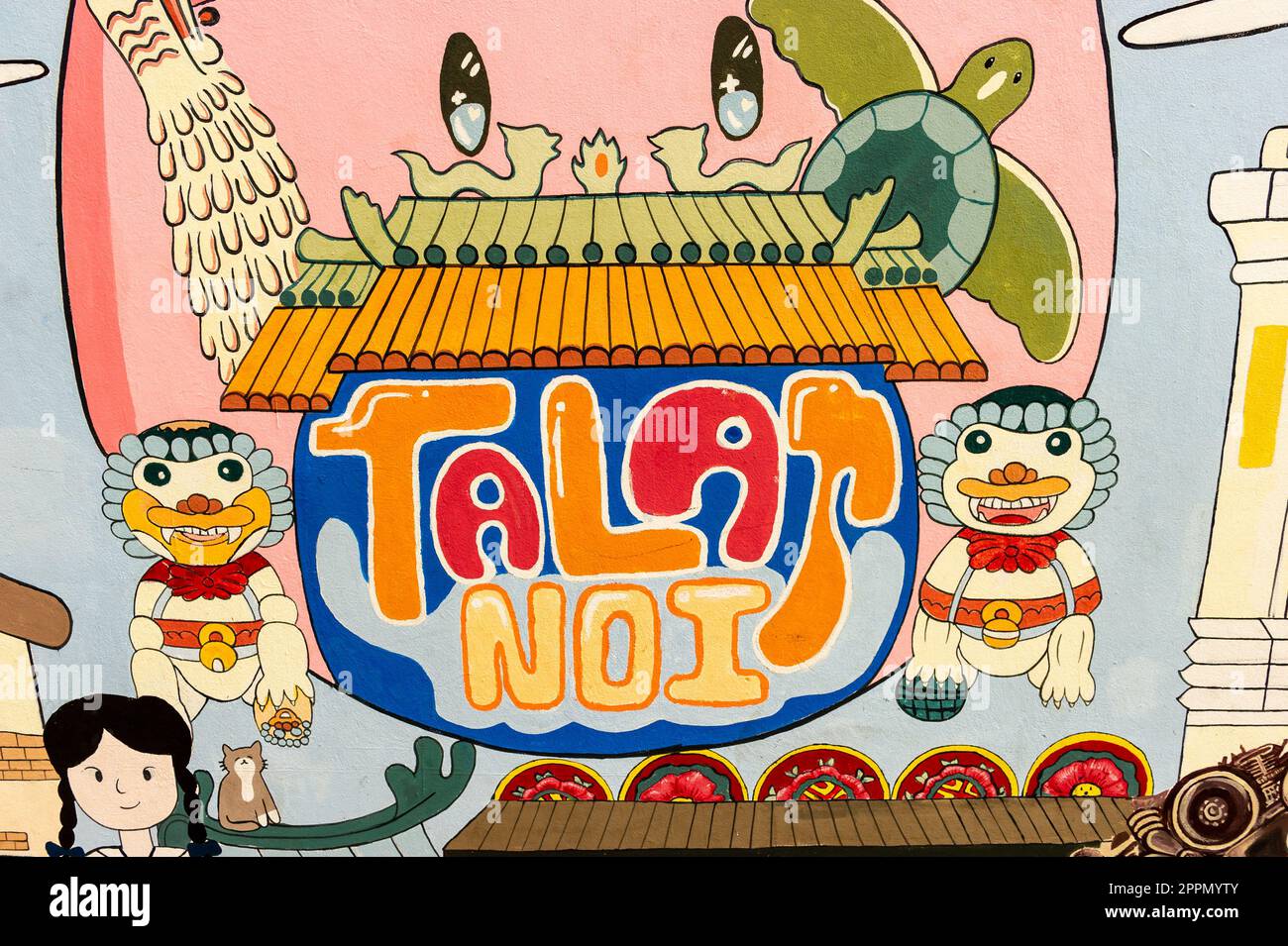 Street art in Talat Noi, Bangkok, Thailand Stock Photo - Alamy