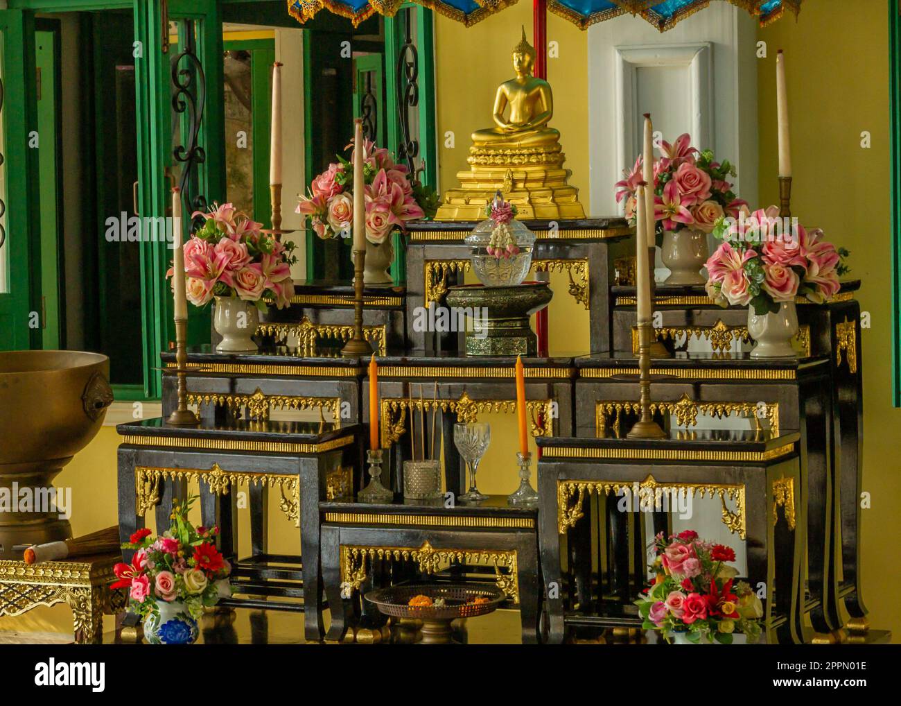 A Buddhist Shrine in Bangkok, Thailand Stock Photo - Alamy