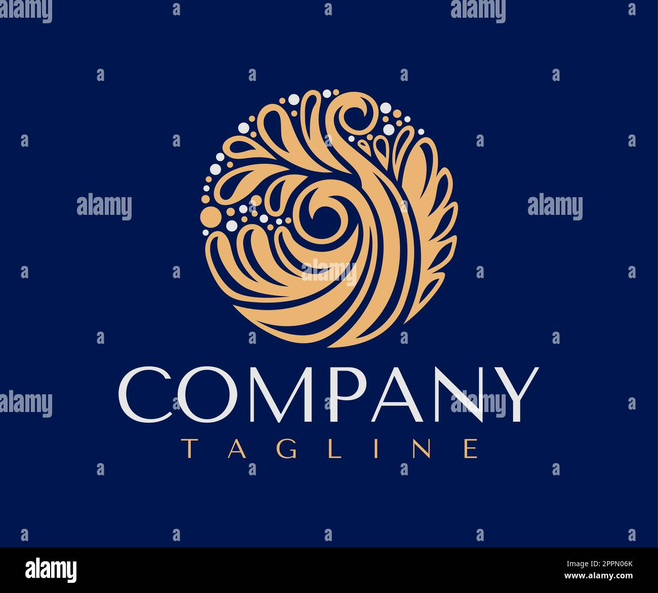 Golden circle brand logo Stock Vector Images - Alamy