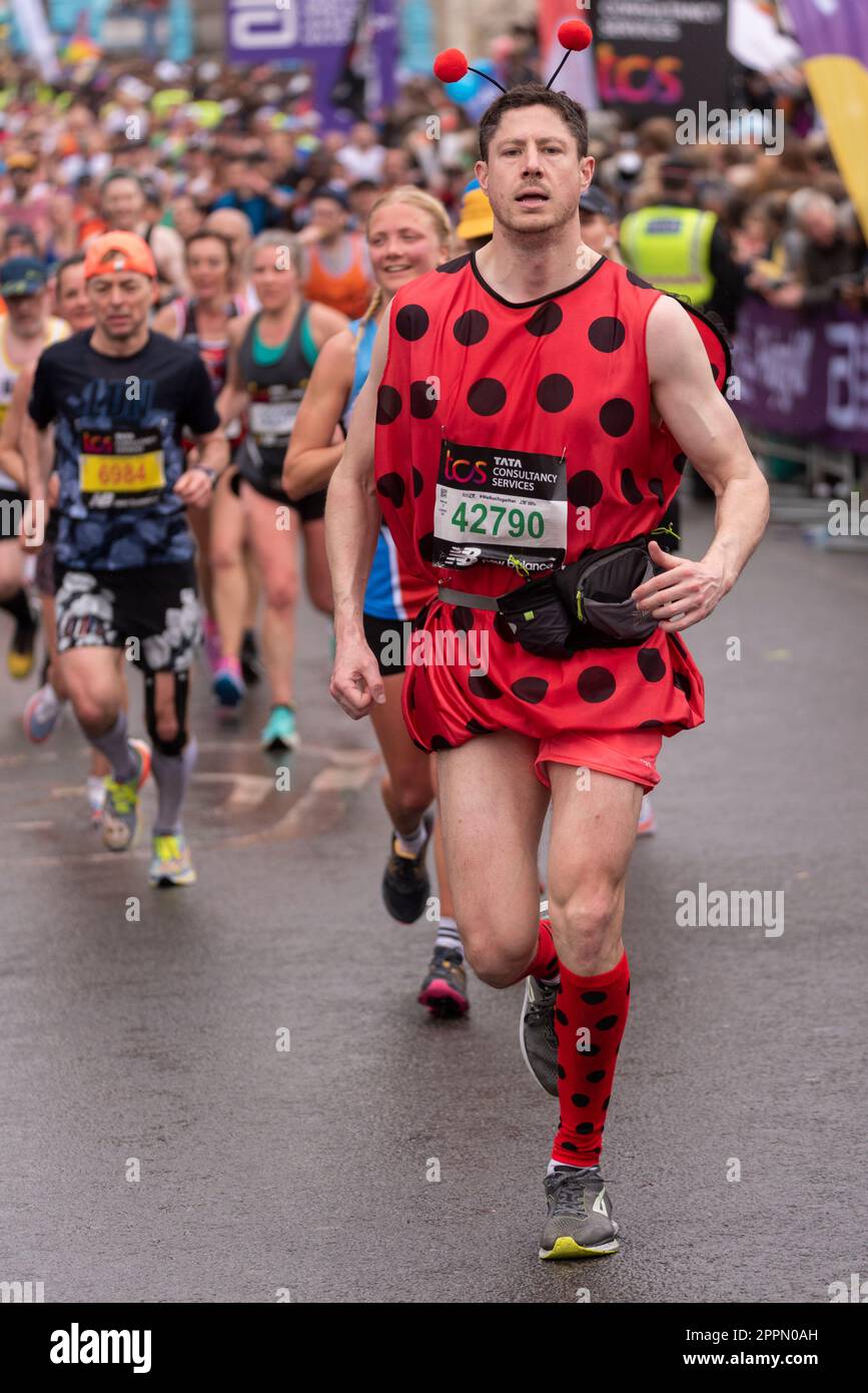 Jack Williams competing in the TCS London Marathon 2023 dressed as a ...