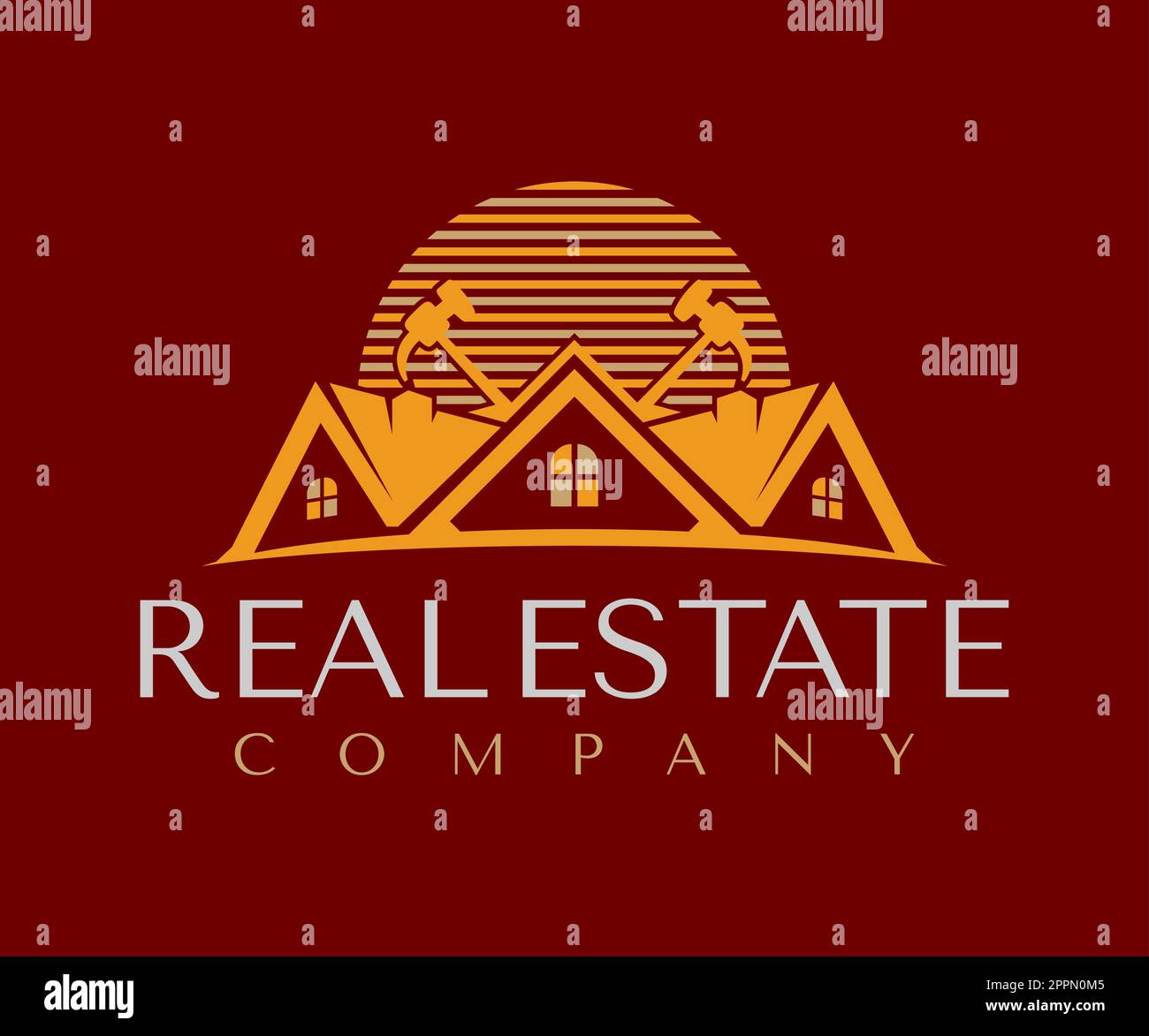 Luxury gold real estate logo design template. Elegance home ...