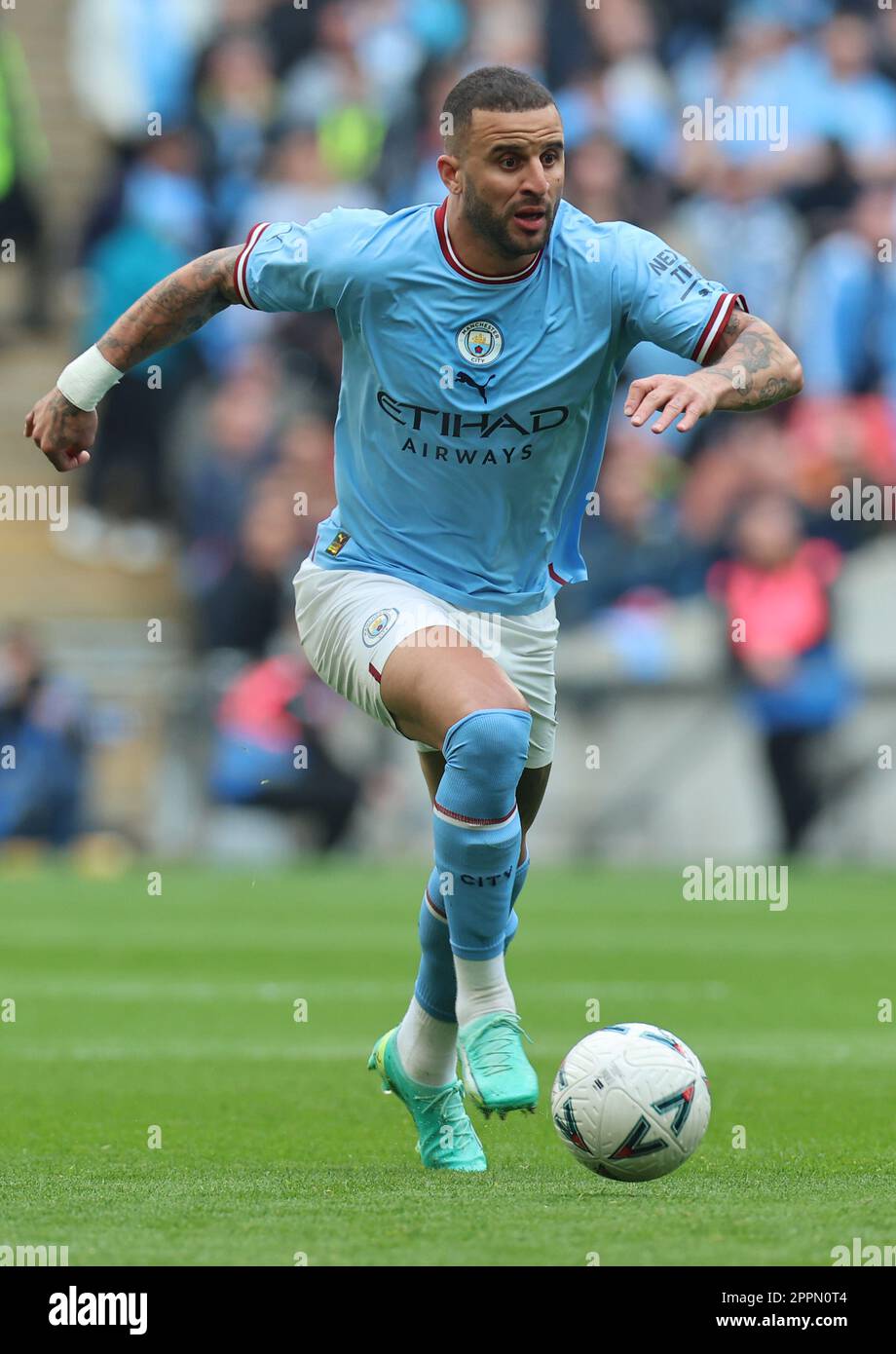Manchester City's Kyle Walker in action during The FA Cup - Semi-Final ...